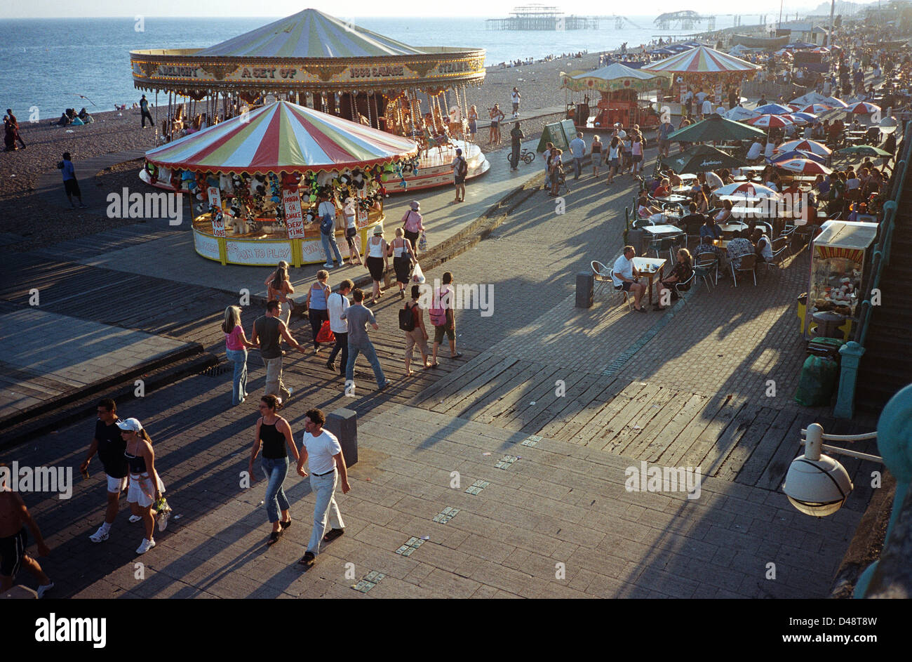 Promenade, Brighton, summer, evening Stock Photo - Alamy