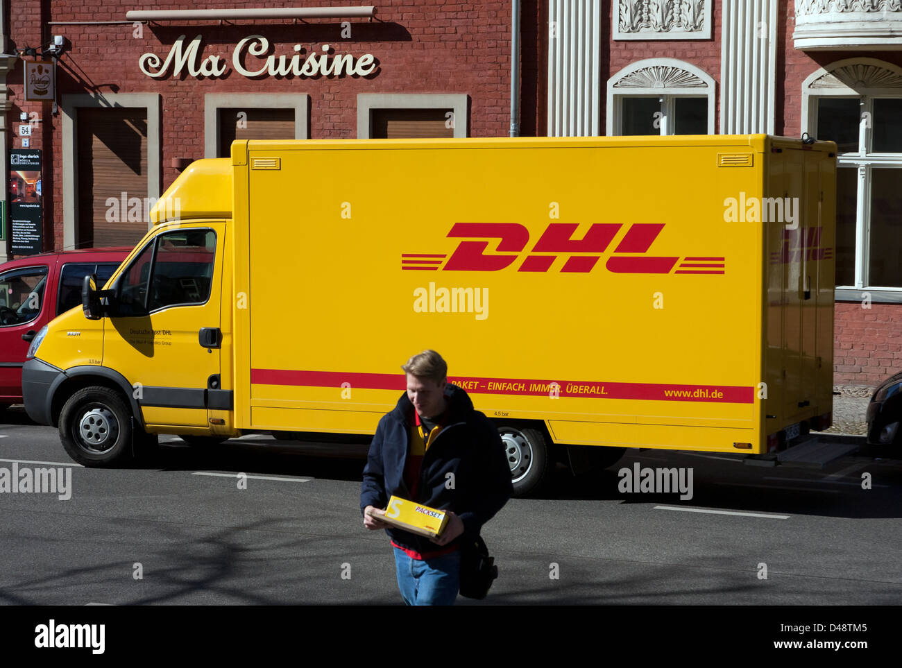 Potsdam, Germany, courier DHL Stock Photo - Alamy