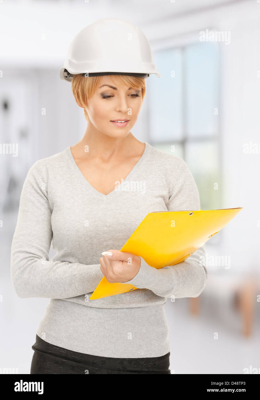 contractor in helmet Stock Photo - Alamy