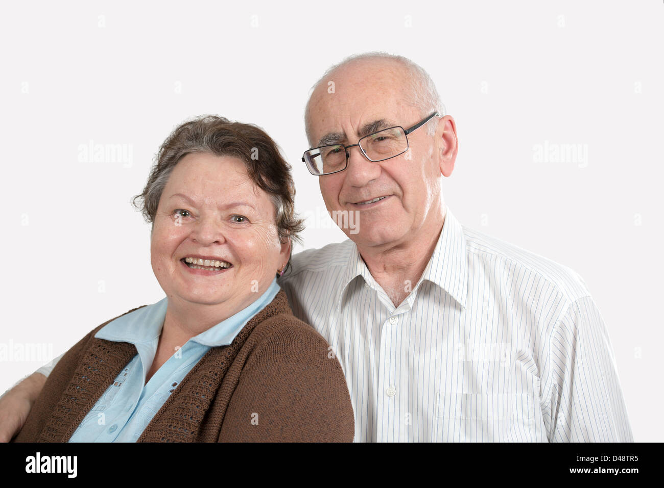 happy elderly family, man and woman, smiling Stock Photo - Alamy