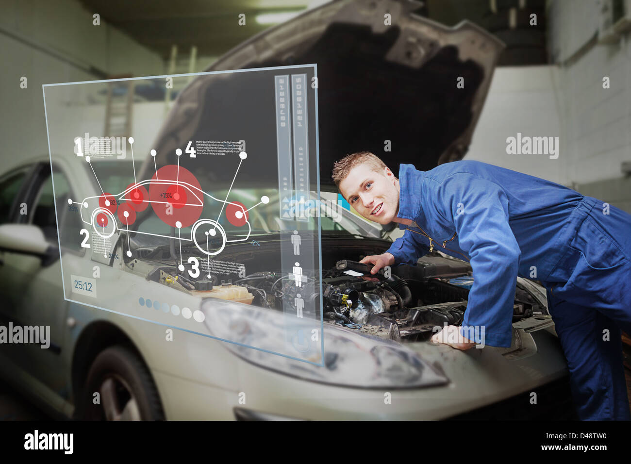 Car open bonnet mechanic hi-res stock photography and images - Alamy