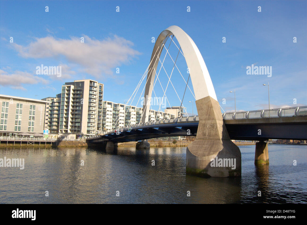 Clyde Arc bridge in Glasgow, Scotland Stock Photo - Alamy