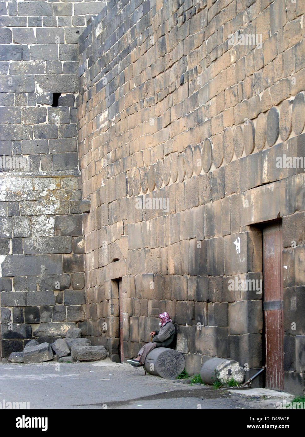 The Mosque of Umar in Bosra, Syria, captured in 2004, is an important ...