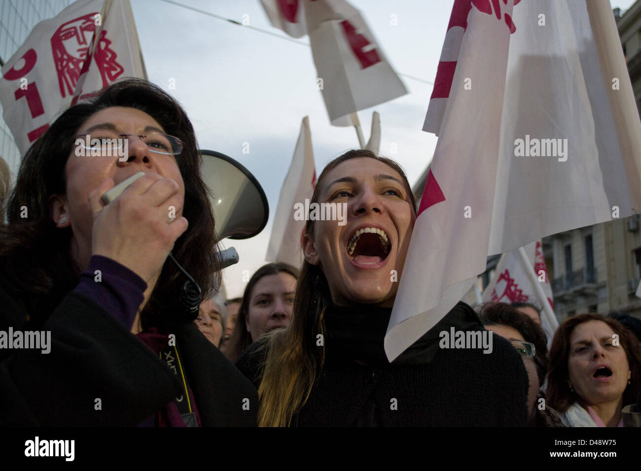 Athens, Greece, 8th March 2013. International women's day is celebrated ...