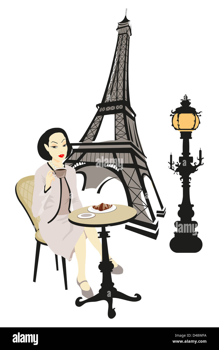 Cafe in paris Cut Out Stock Images & Pictures - Alamy