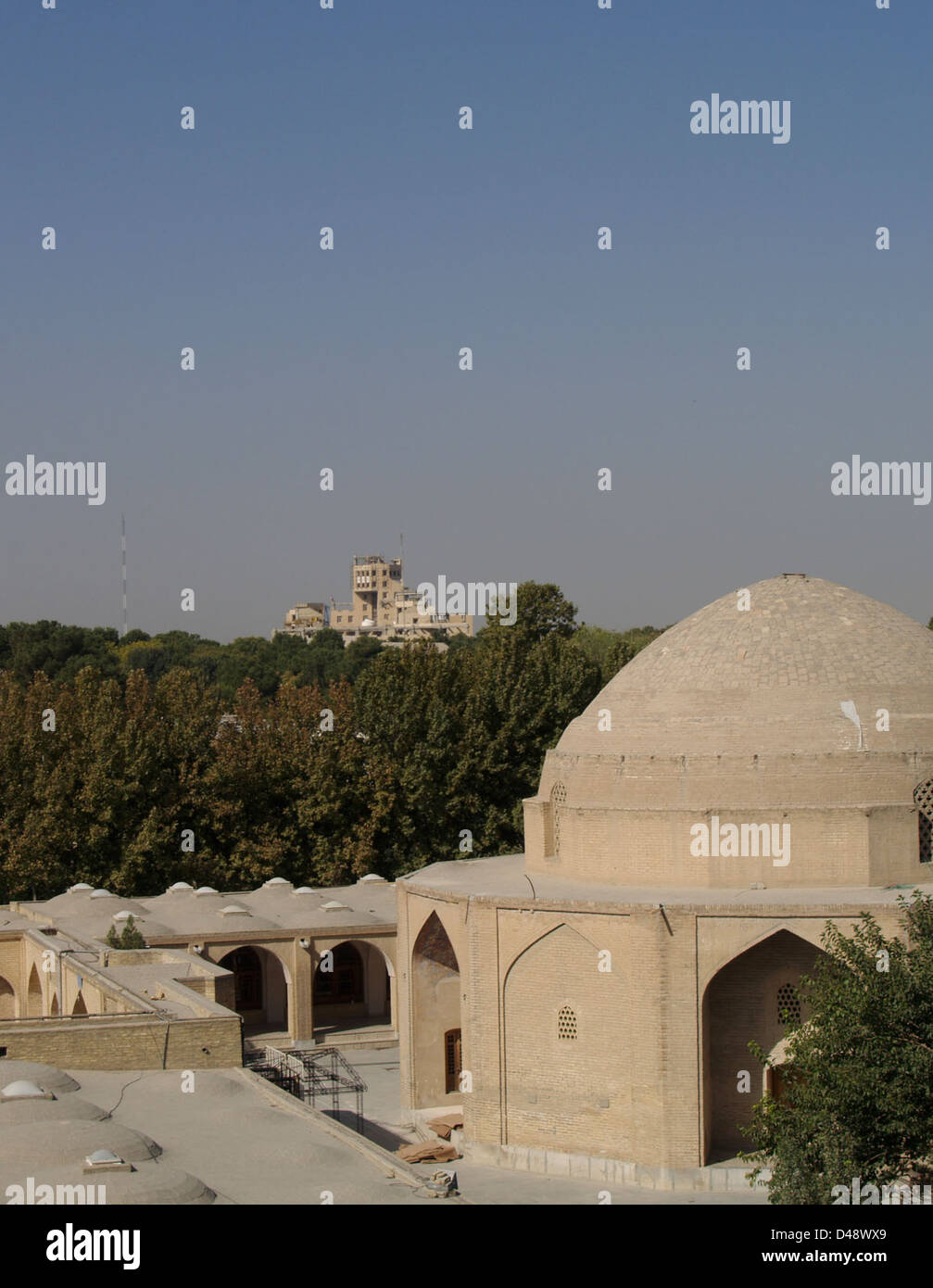 The roofs of Isfahan, Iran, feature traditional Islamic architecture ...