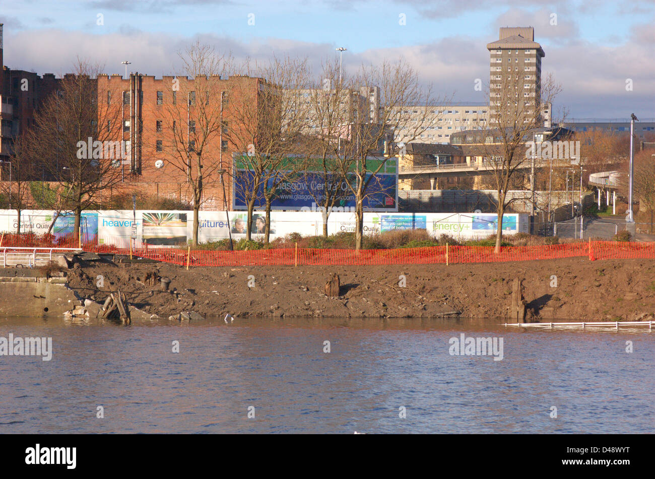 Glasgow, Scotland 2nd March 2012. Recently collapsed section of the ...