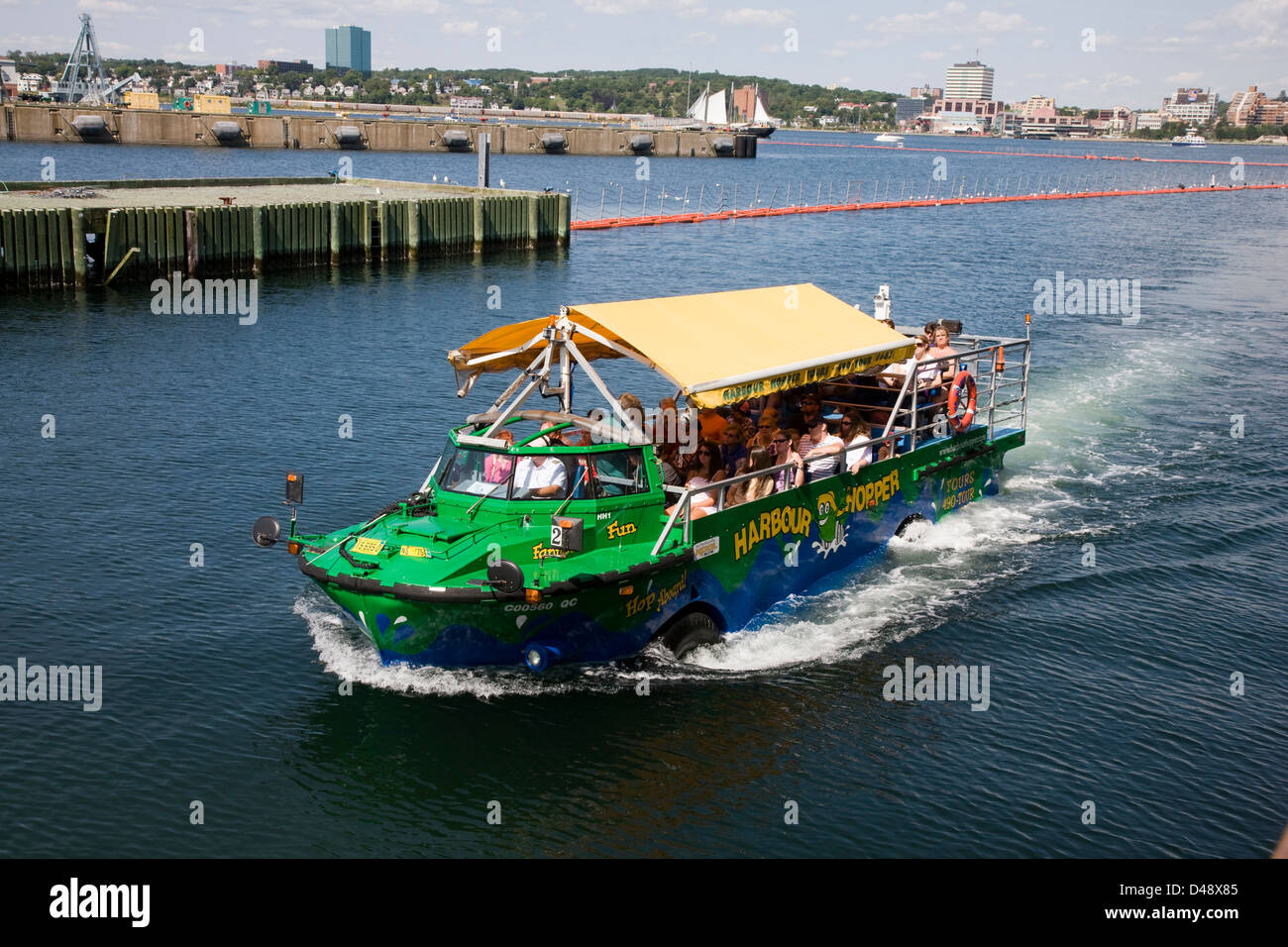 The Halifax Harbour Hopper tour on a Larc V amphibious military vehicle ...