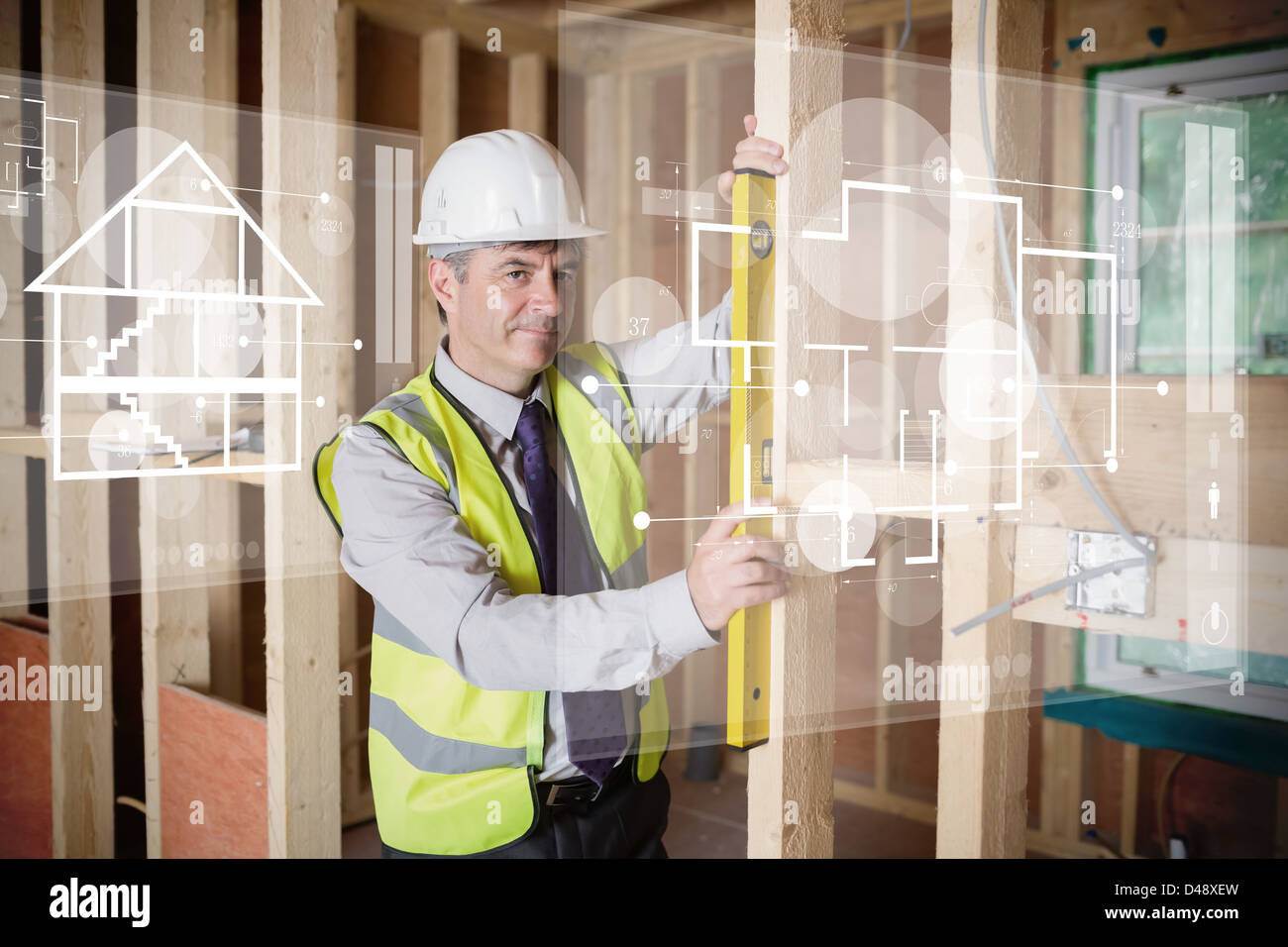 Mature male architect examining hi-res stock photography and images - Alamy