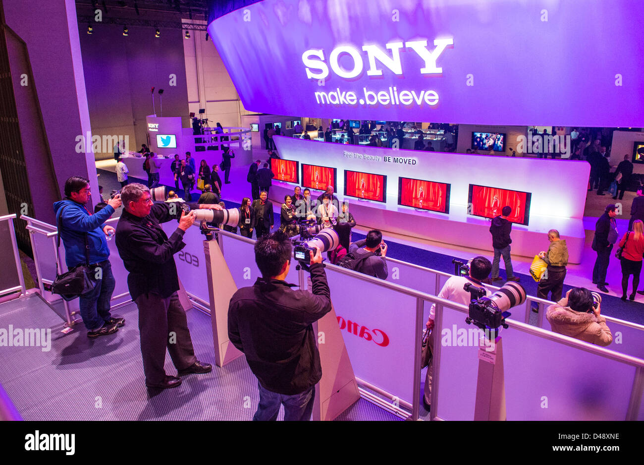 The Sony booth at the CES show held in Las Vegas Stock Photo - Alamy