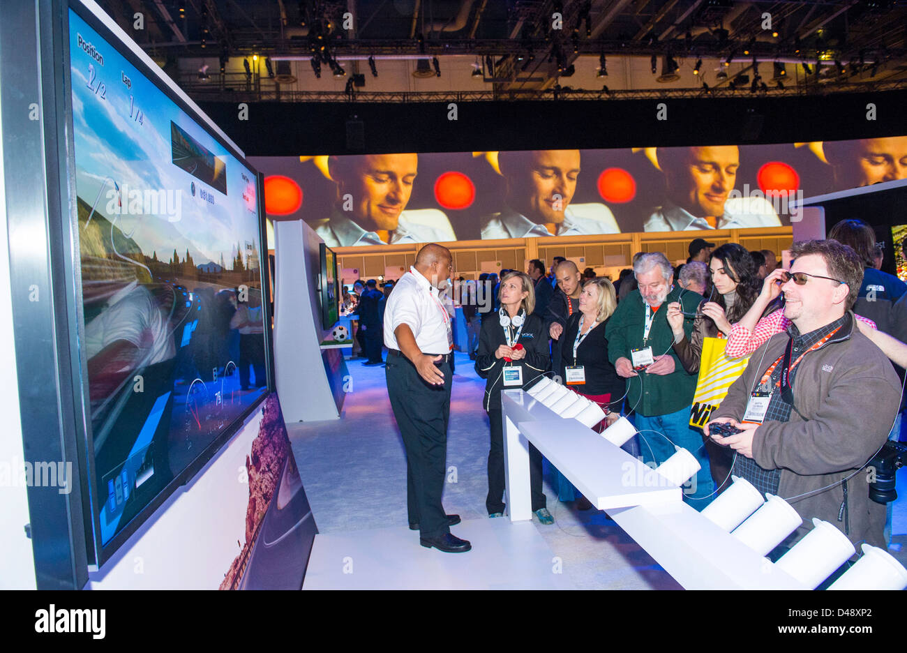 The Sony booth at the CES show held in Las Vegas Stock Photo - Alamy