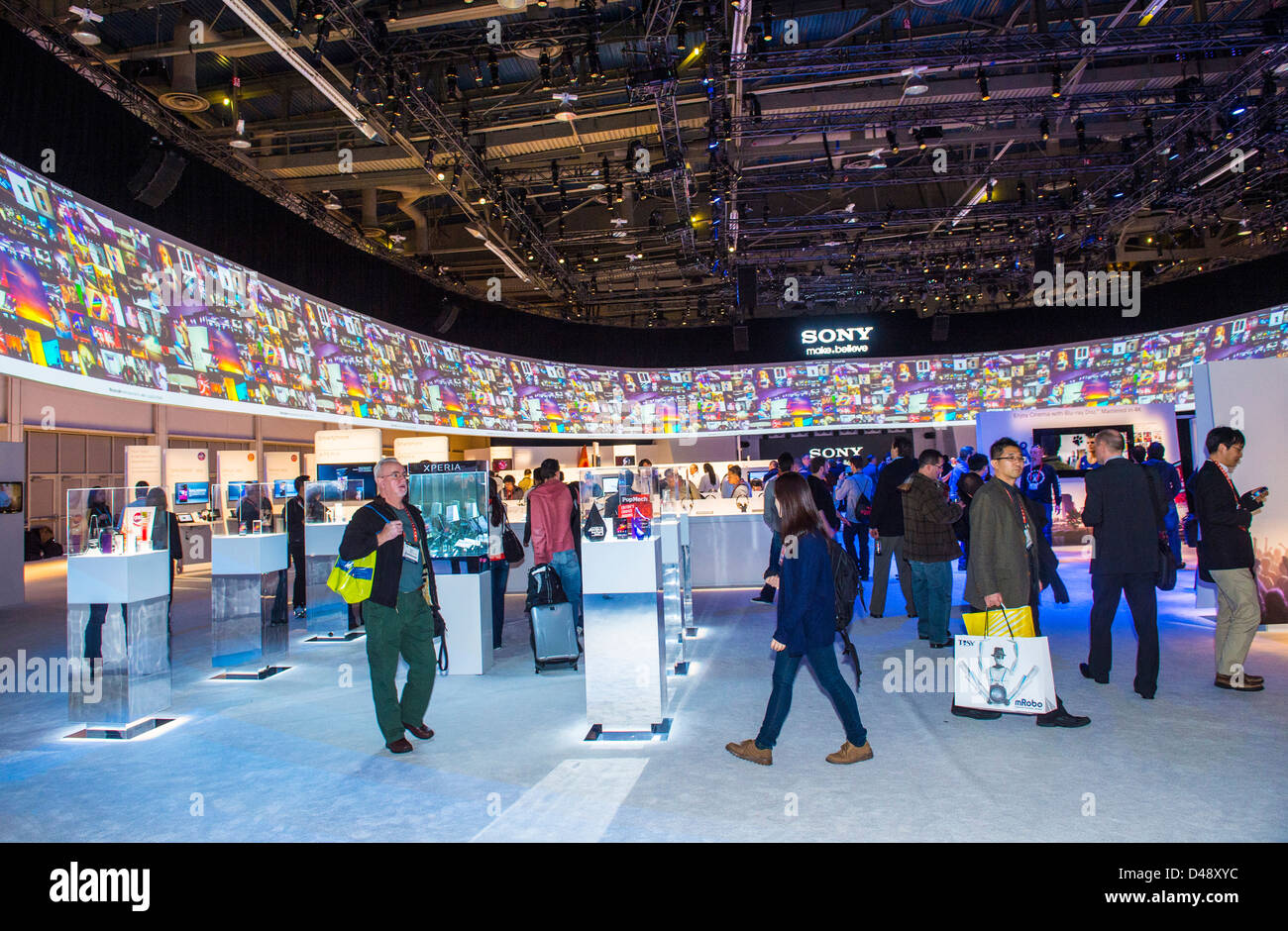The Sony booth at the CES show held in Las Vegas Stock Photo - Alamy
