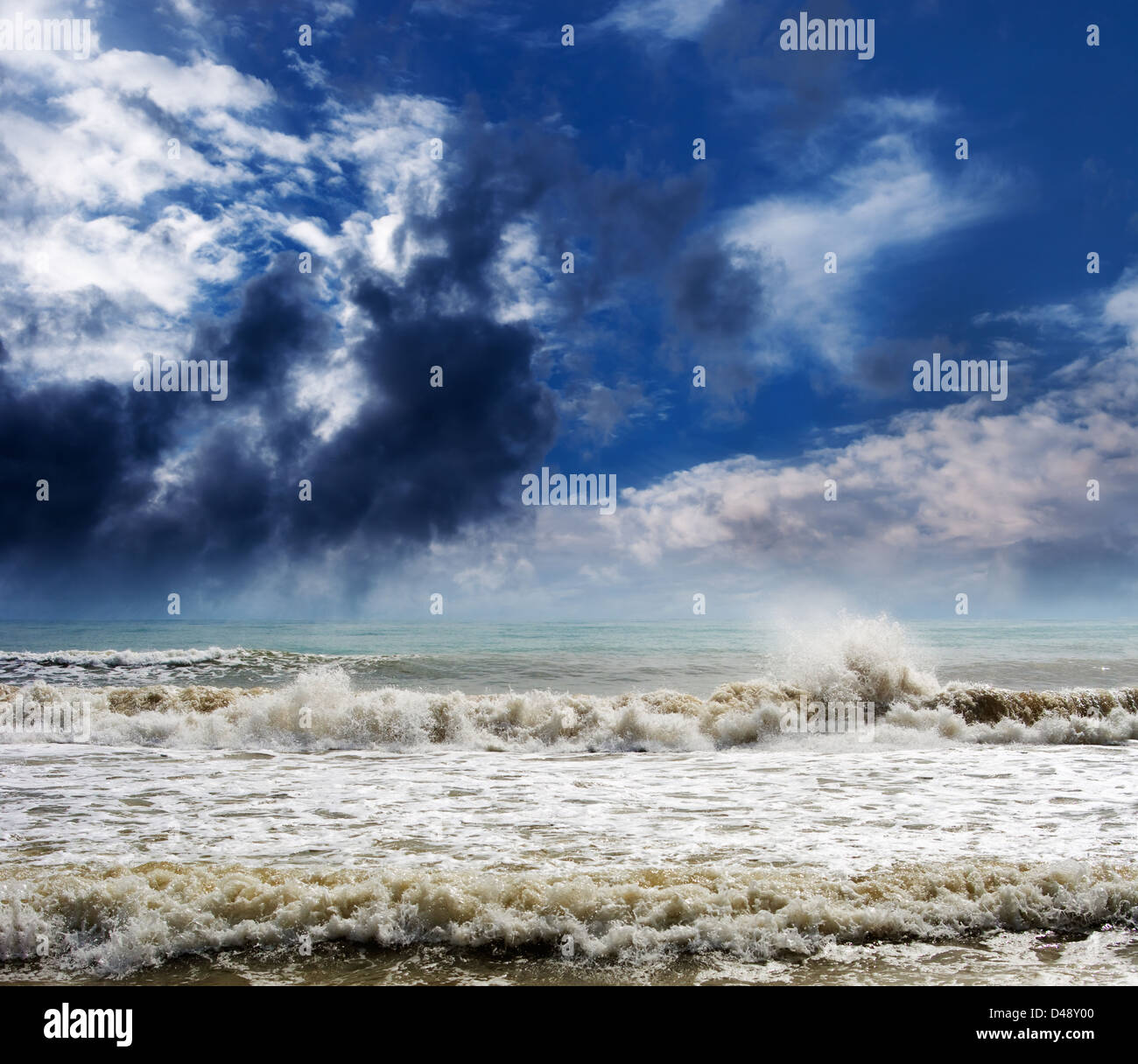 Storm on the sea Stock Photo - Alamy