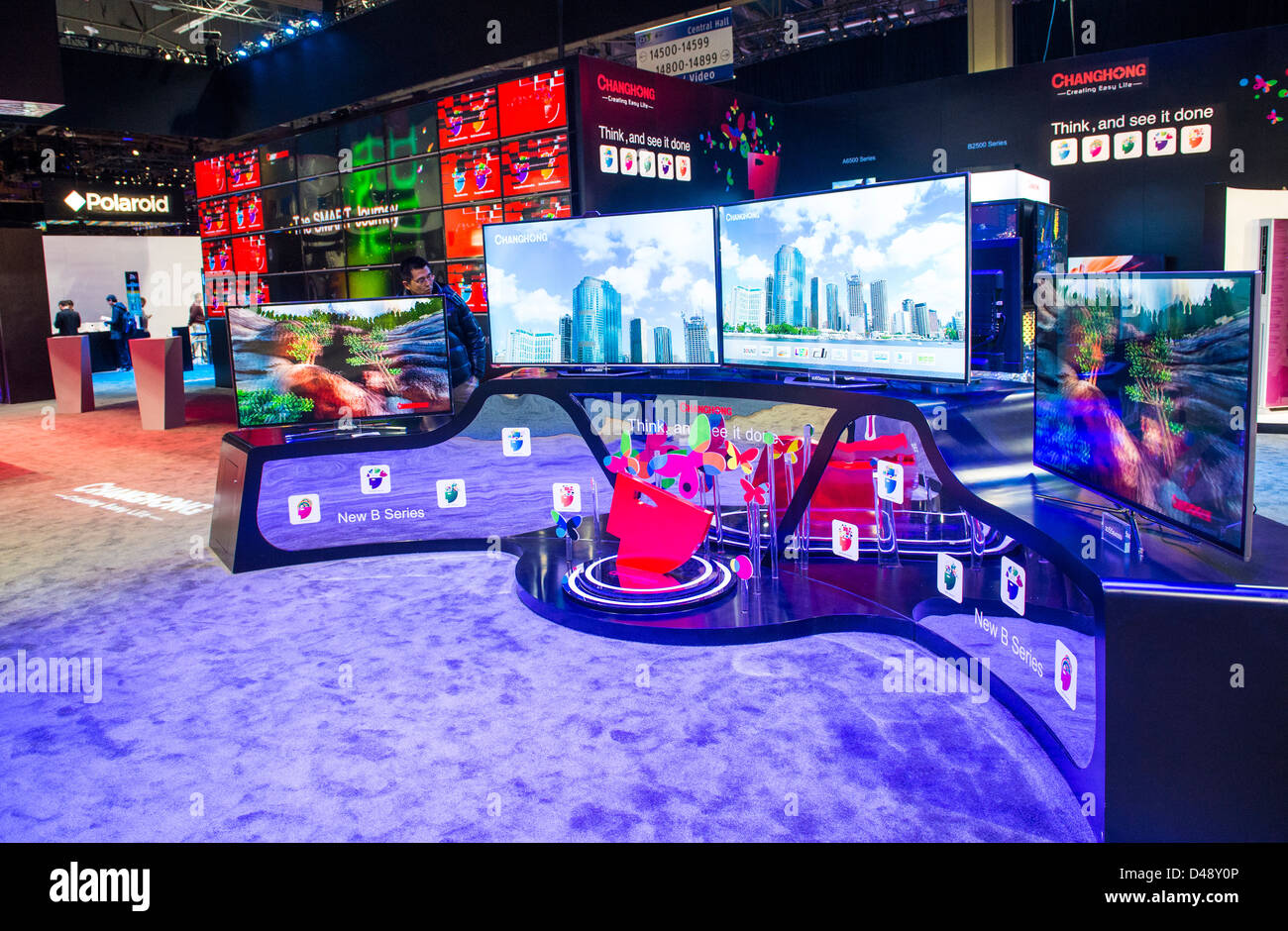 The Sony booth at the CES show held in Las Vegas Stock Photo - Alamy