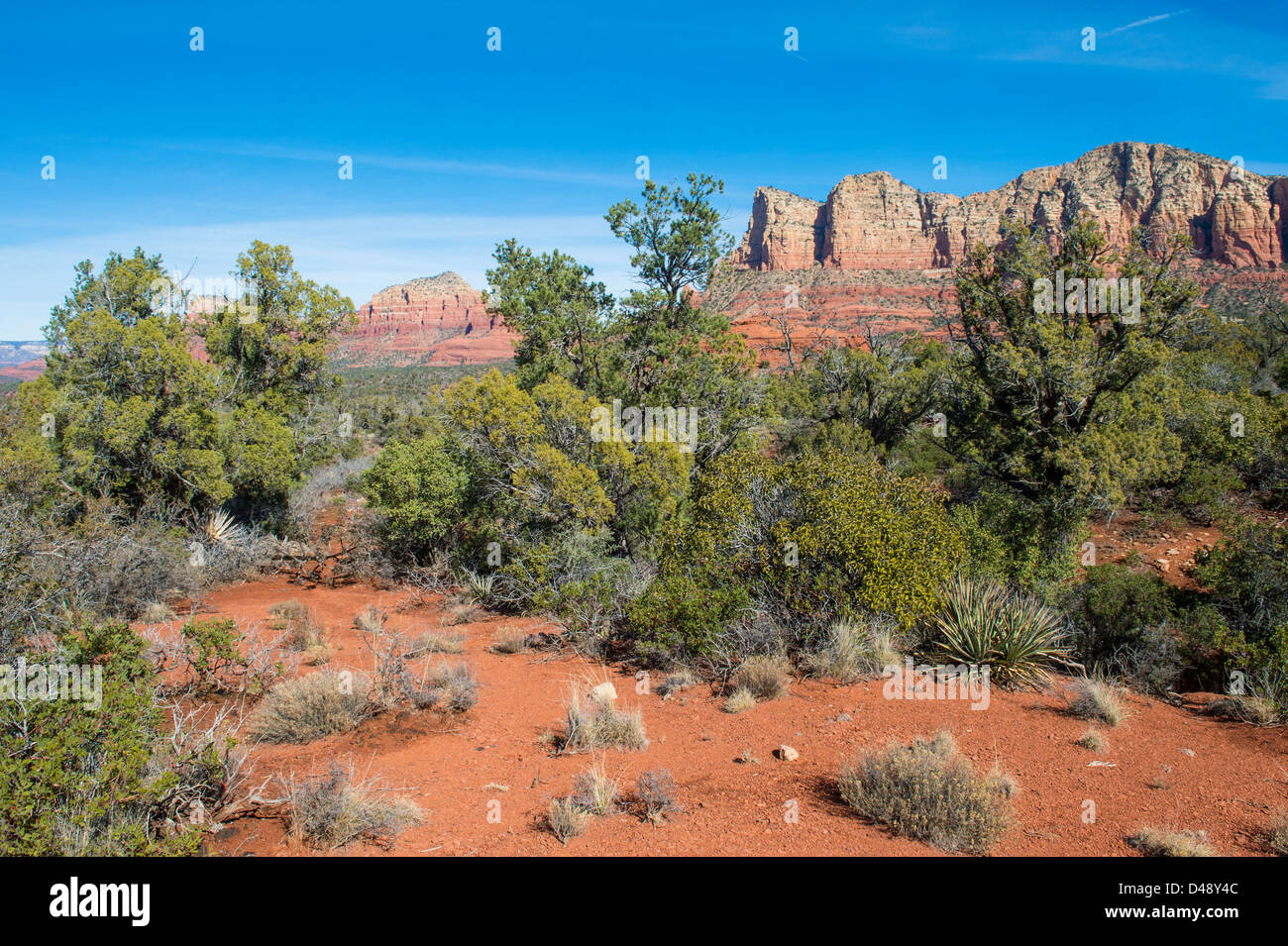 Sedona Arizona area landscape with red sandstone cliffs Stock Photo - Alamy