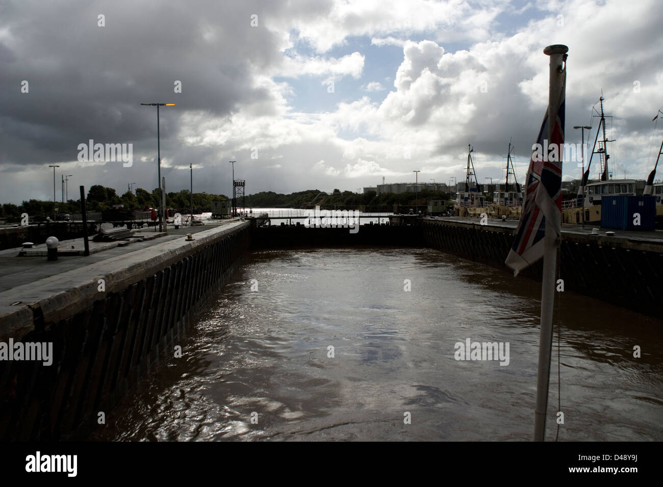 Entering the Manchester Ship Canal at Eastham locks on the Mersey Ferry ...