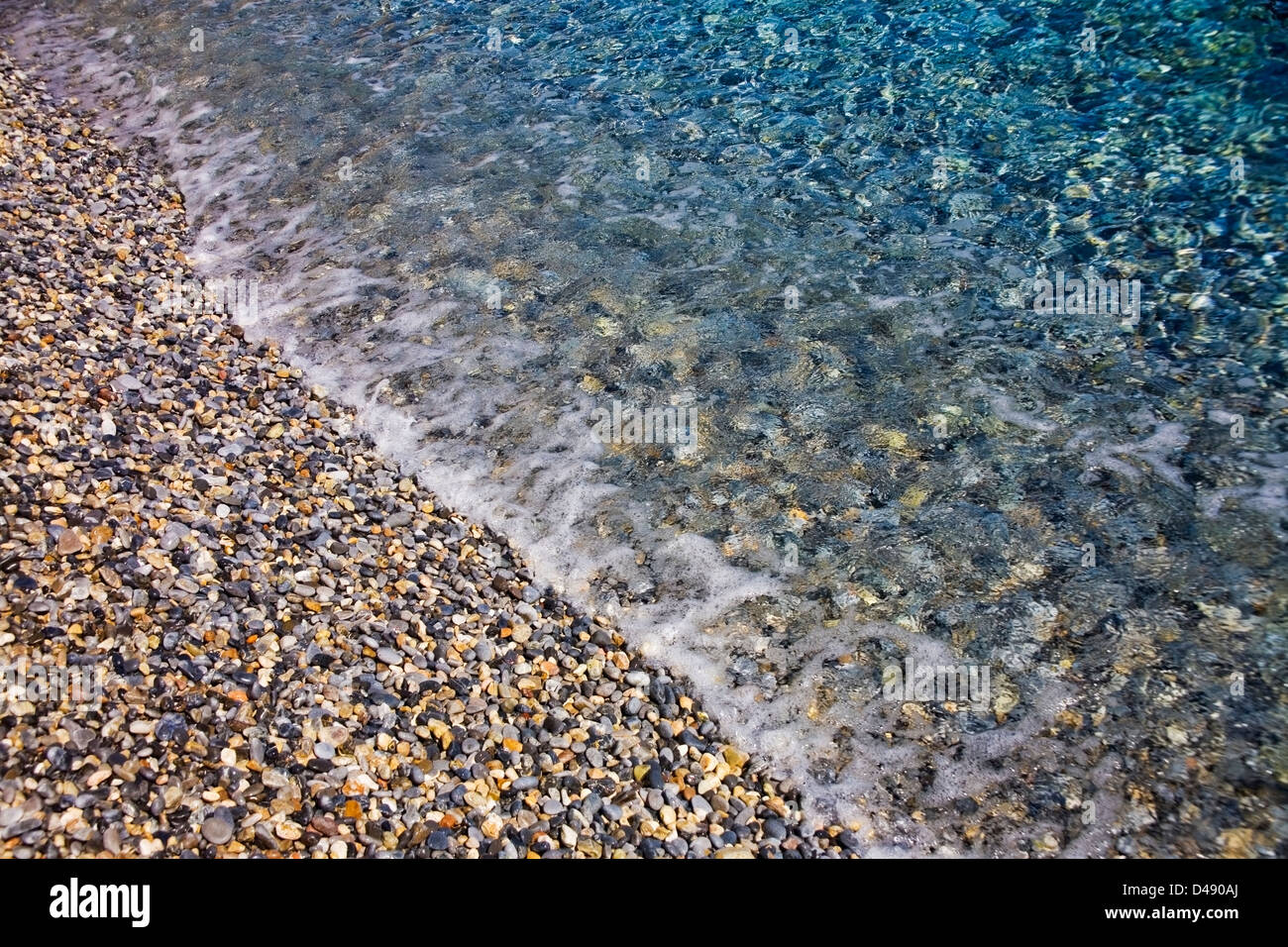 Tide Coming In On A Rocky Beach;England Stock Photo - Alamy