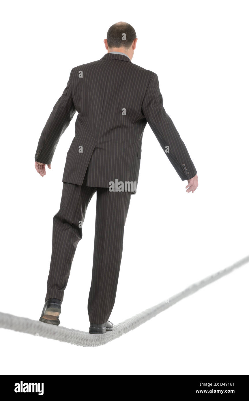 High wire balancing act hi-res stock photography and images - Alamy