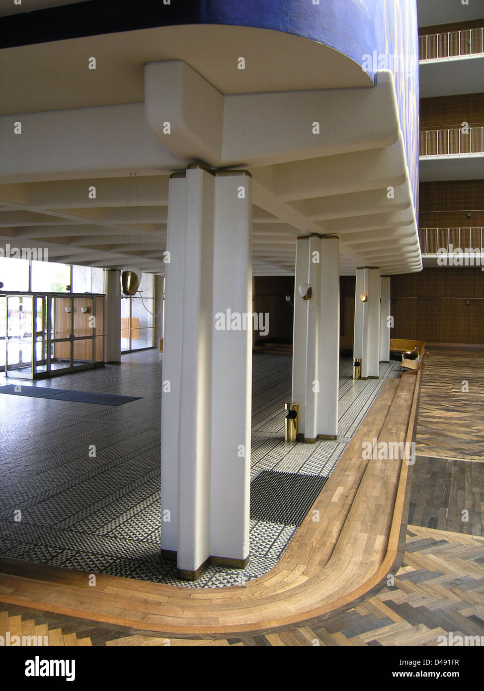 Arne Jacobsen's Aarhus Town Hall, built between 1937 and 1942 ...