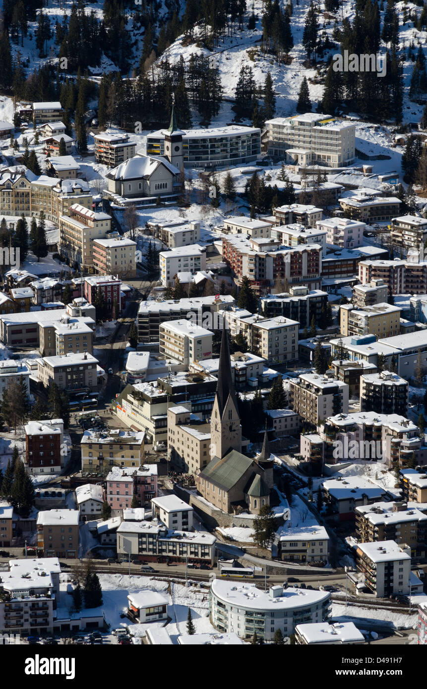 St Johann Church in town, Davos, Switzerland Stock Photo - Alamy