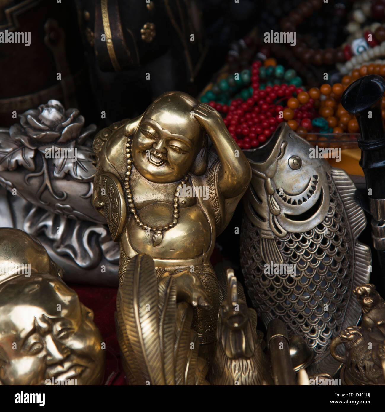 Bronze statues lhasa sculptures xizang china hi-res stock photography ...