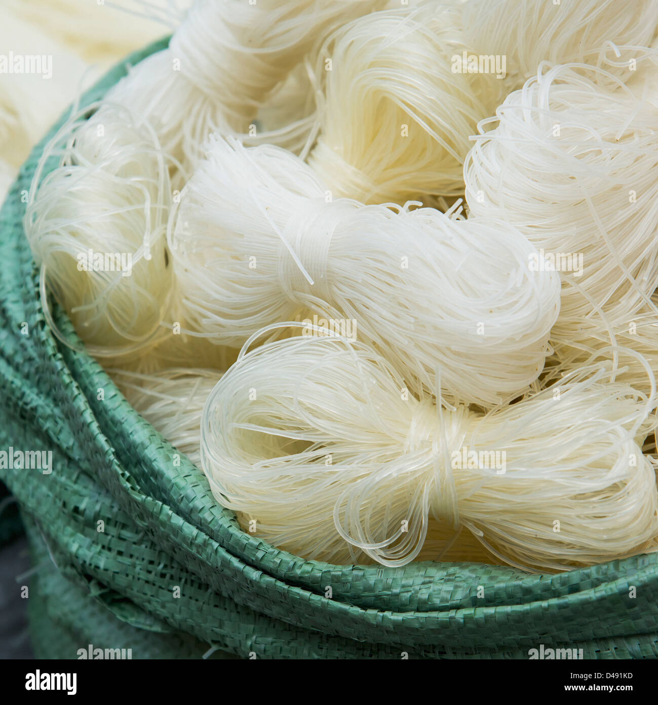 Wrapped pieces of white string in a bag;Lhasa xizang china Stock Photo ...