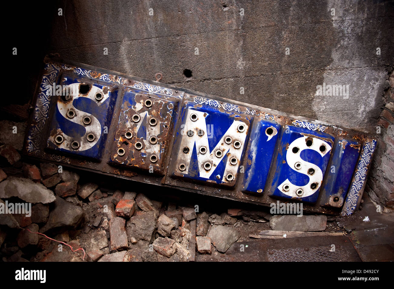 Seattle, USA, old sign Stock Photo - Alamy