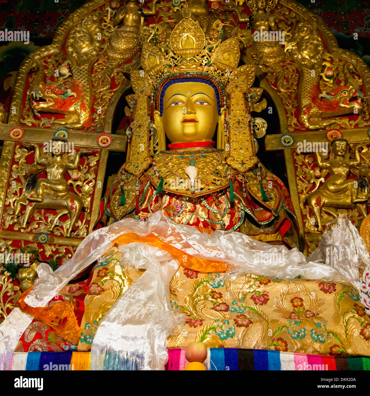 Buddhist statue at drepung monastery;Lhasa xizang china Stock Photo - Alamy