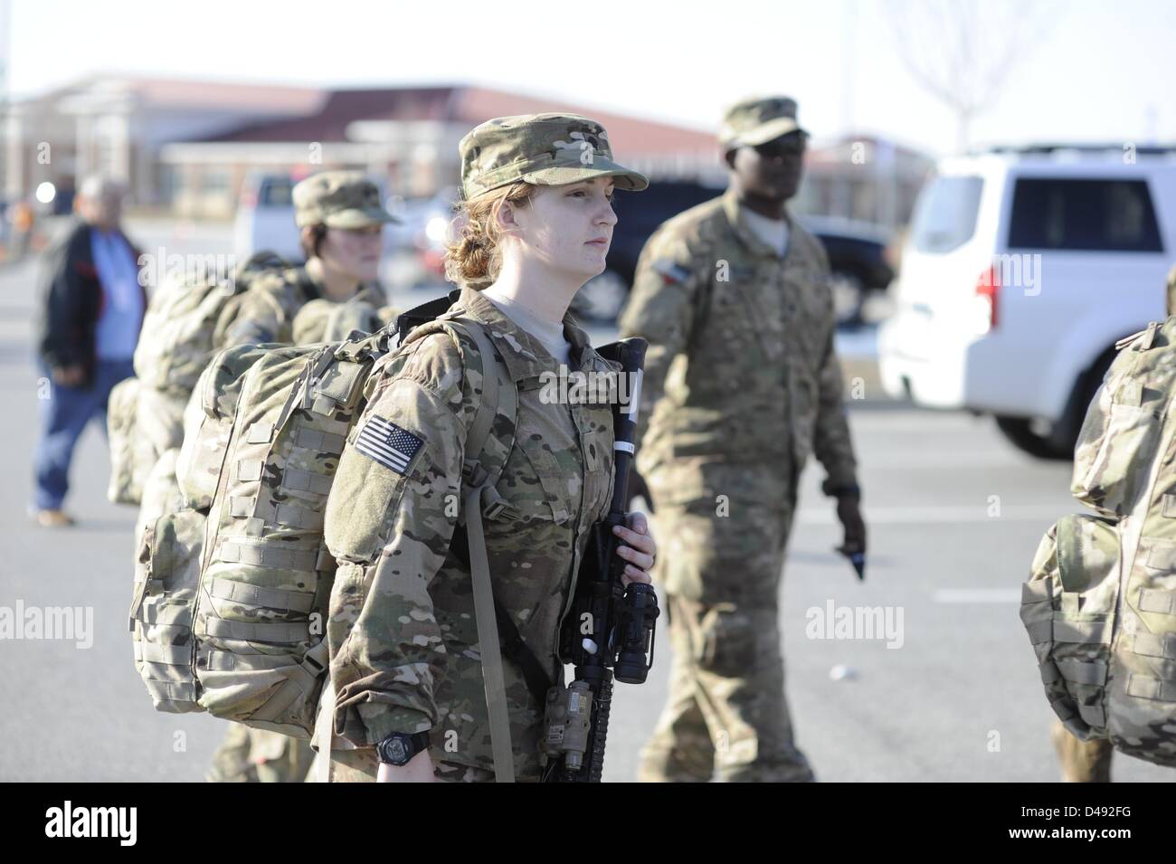 Feb. 26, 2013 - Fort Stewart, GEORGIA, UNITED STATES - Members of the ...
