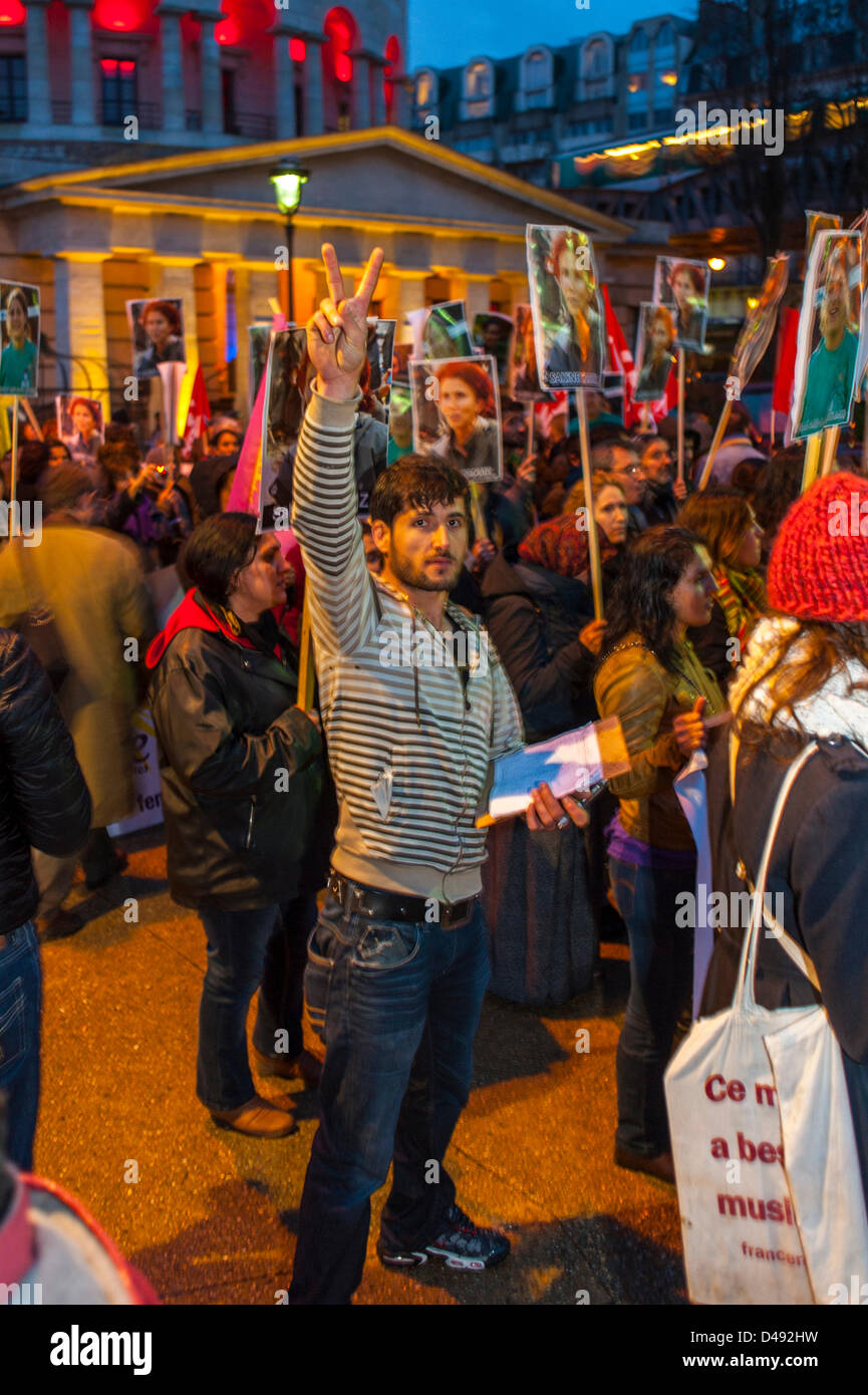 Paris, France. 8th March, French Feminists Groups Marching in Annual ...