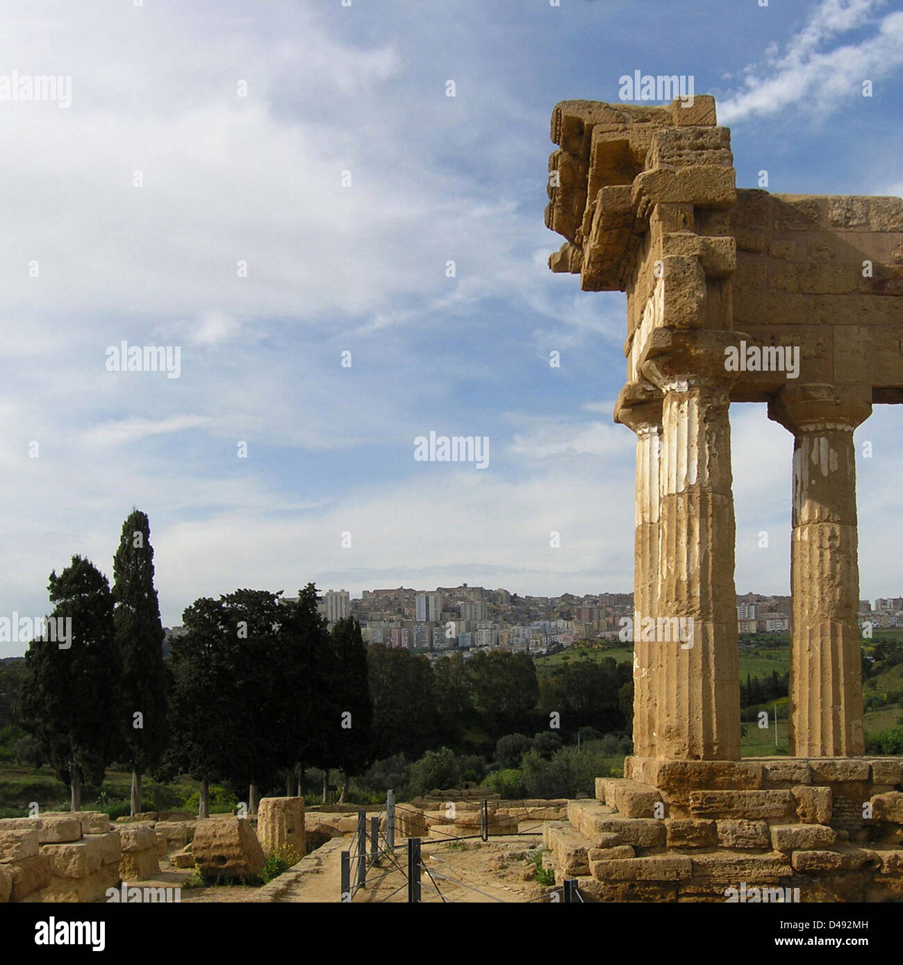 The Temple of Castor and Pollux in Agrigento, Sicily, photographed in ...