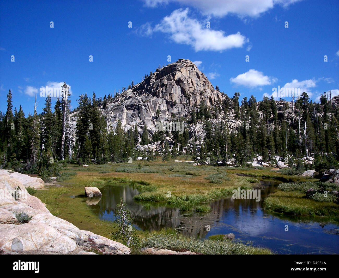 View of landscape surrounding Lake Valley in the Emigrant Wilderness ...