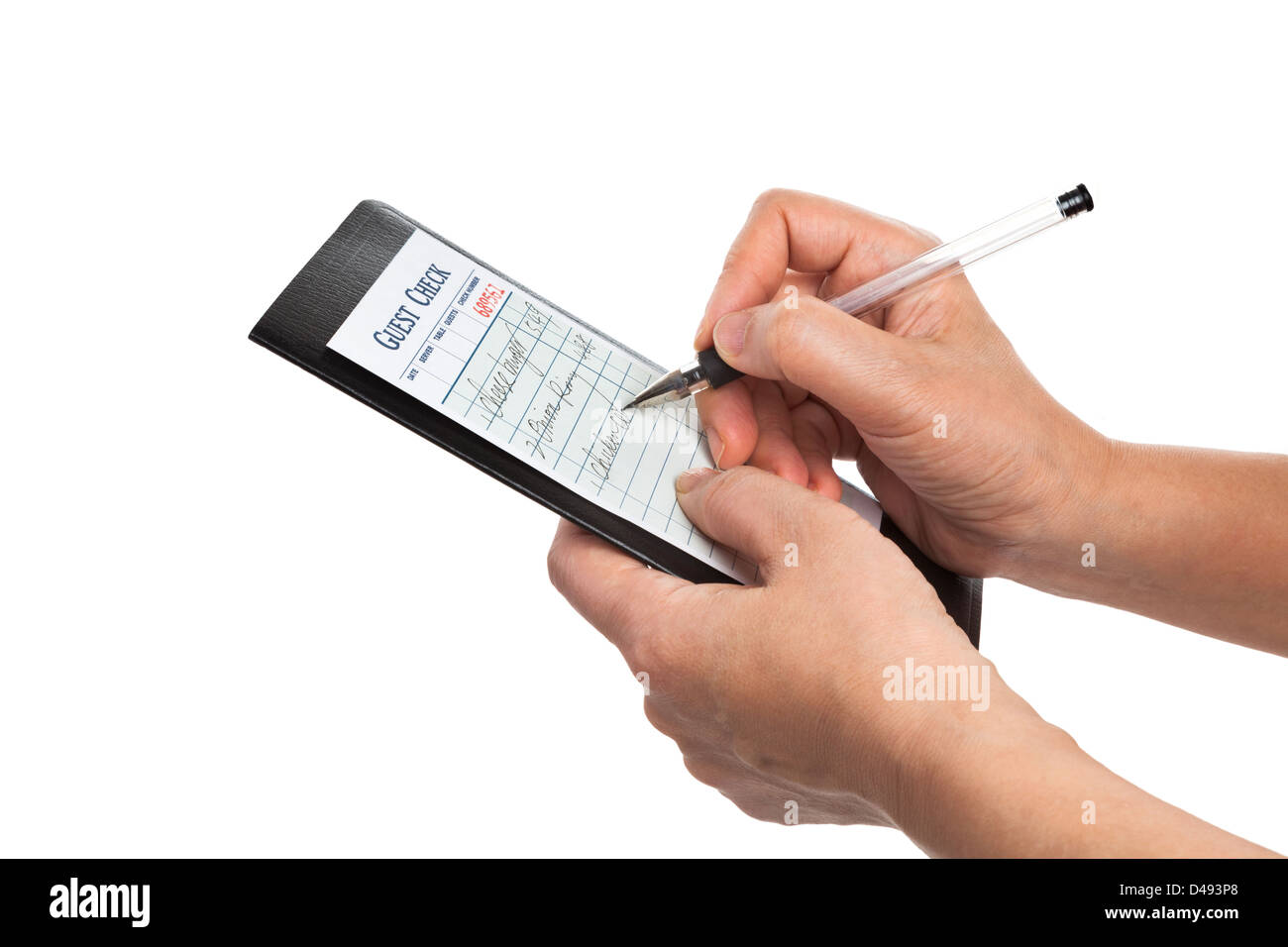 Guest Check, concept of restaurant taking orders Stock Photo - Alamy