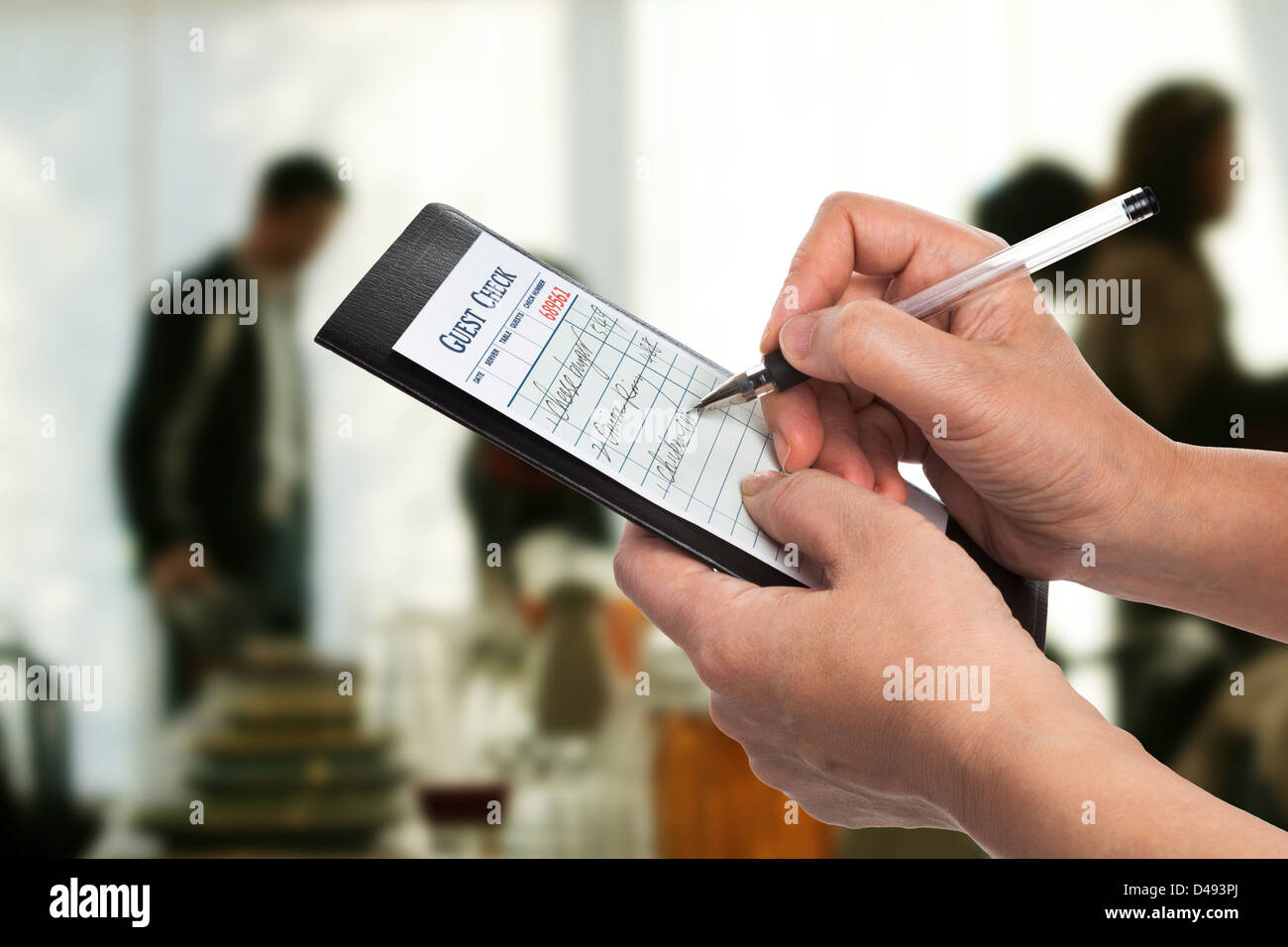 Guest Check, concept of restaurant taking orders Stock Photo - Alamy