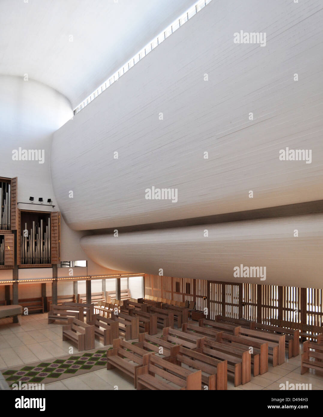 Bagsværd Church, designed by Jørn Utzon between 1967 and 1976, is a ...