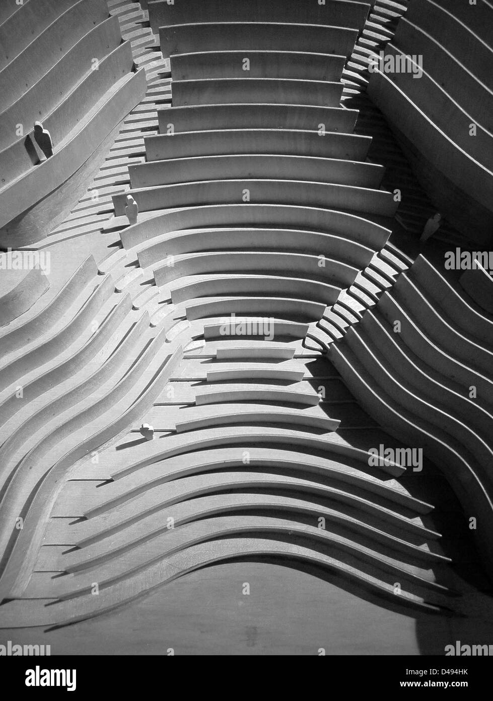 Jørn Utzon's design for the Zürich Theatre, created between 1964 and ...