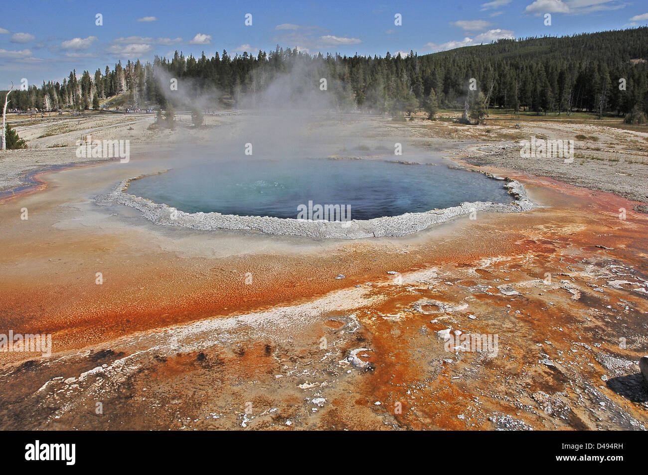 Geothermal Hot spring, Yellowstone National Park, United States Stock ...