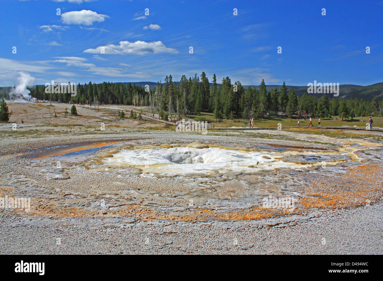 Geothermal Hot spring, Yellowstone National Park, United States Stock ...
