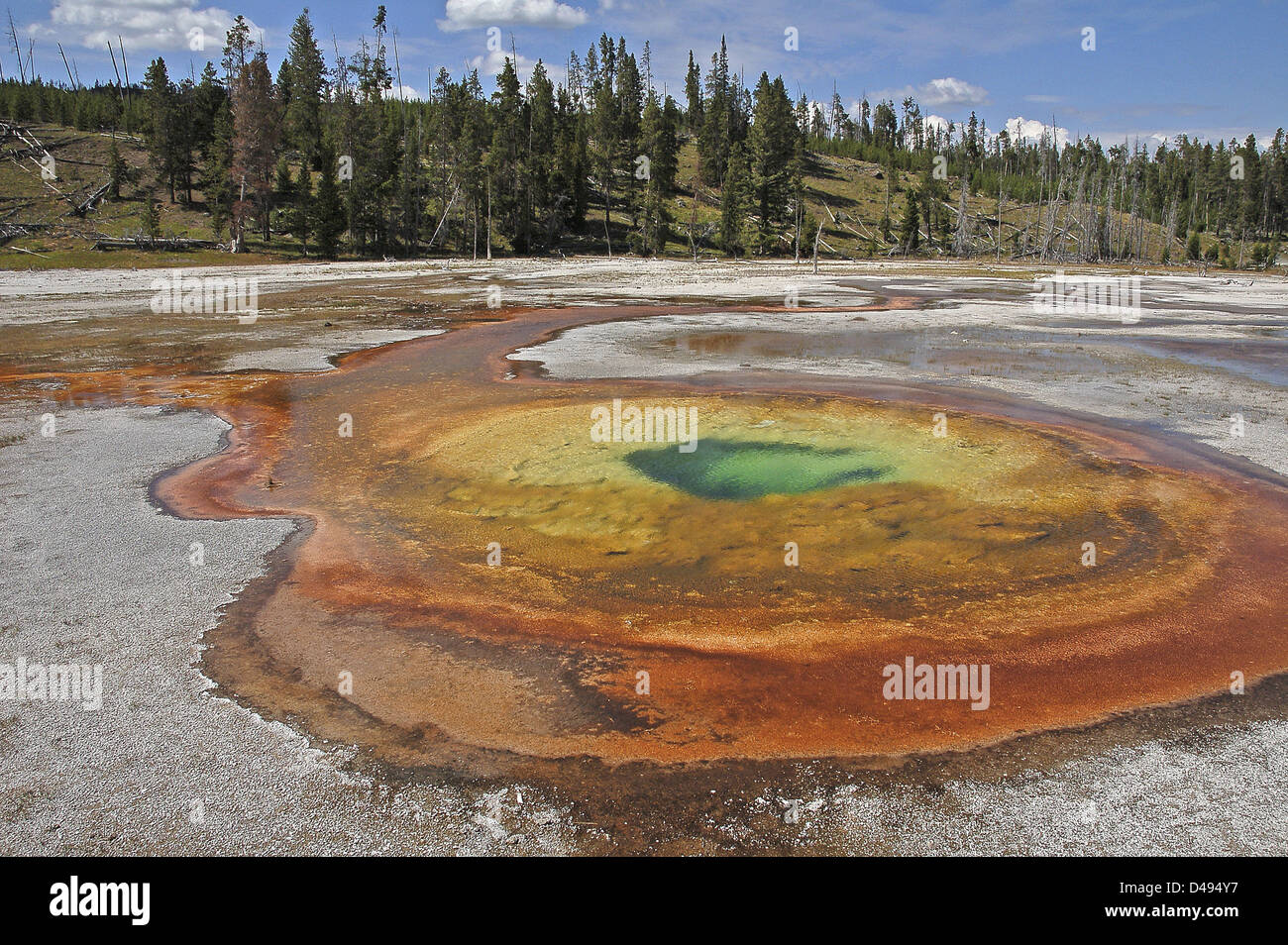 Geothermal Hot spring, Yellowstone National Park, United States Stock ...