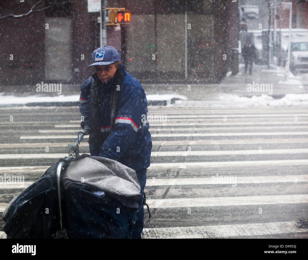 Mail carrier in snow hi-res stock photography and images - Alamy