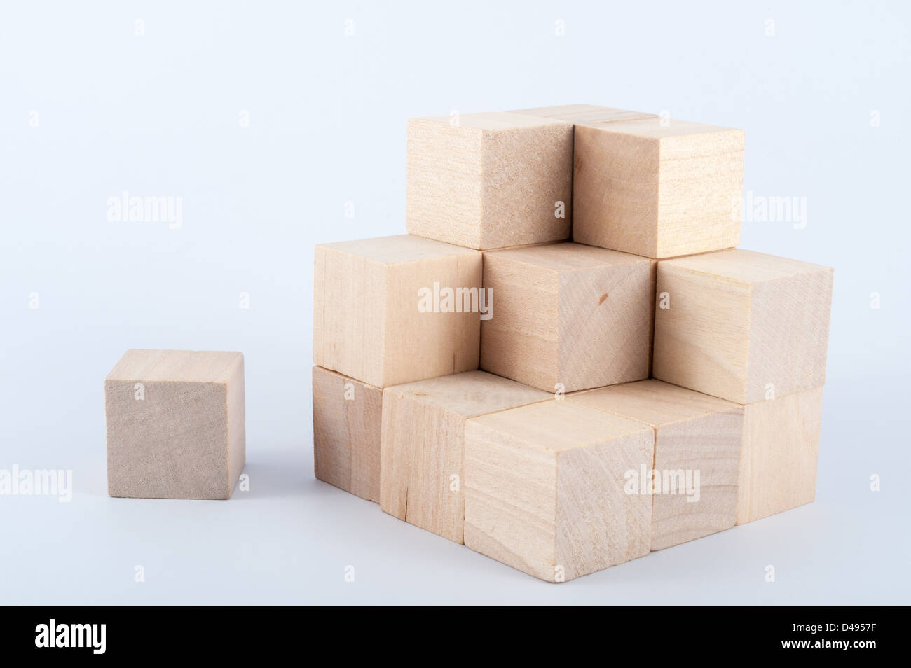 group of wooden blocks on white background Stock Photo - Alamy