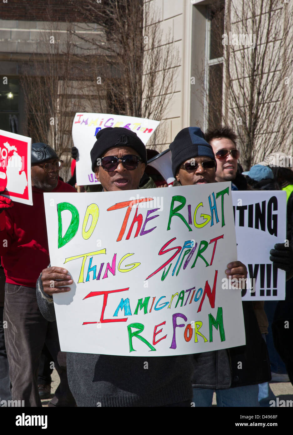 Detroit, Michigan - Detroit residents rally for immigration reform ...