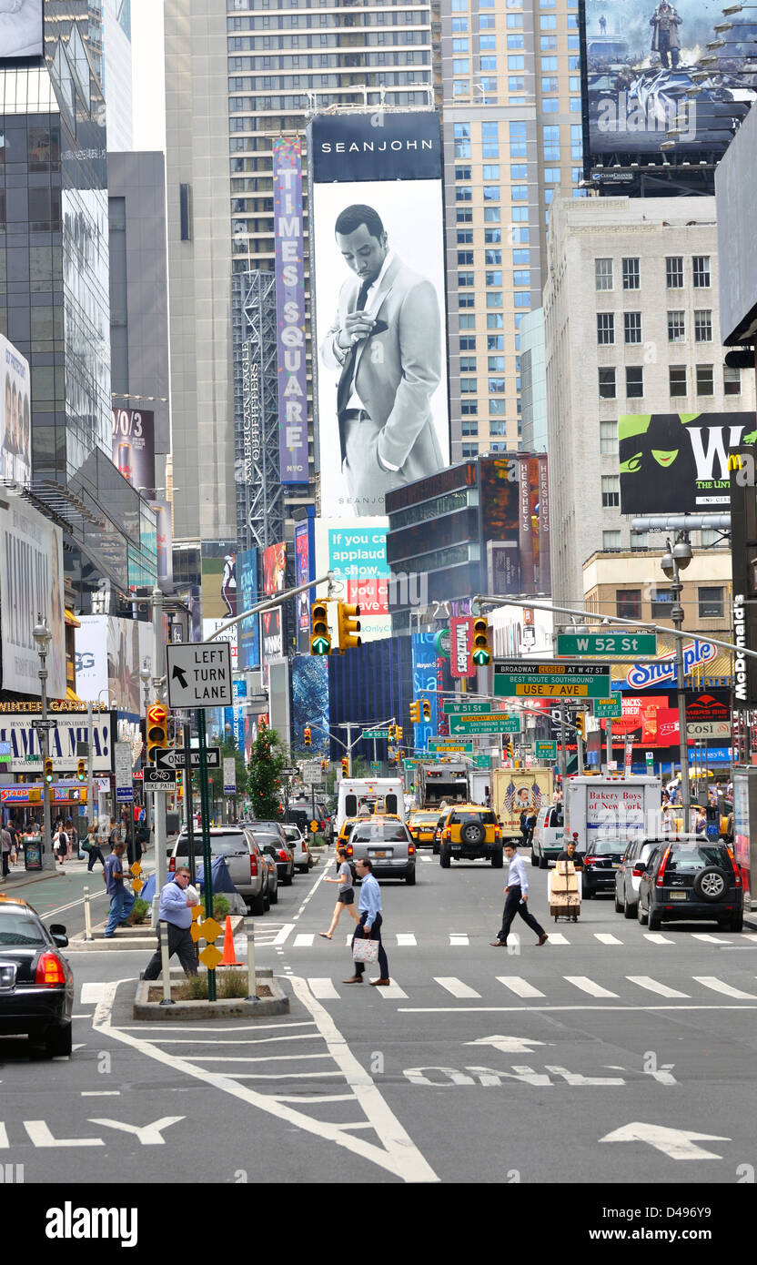 Times Square advertisements, New York City, USA Stock Photo - Alamy
