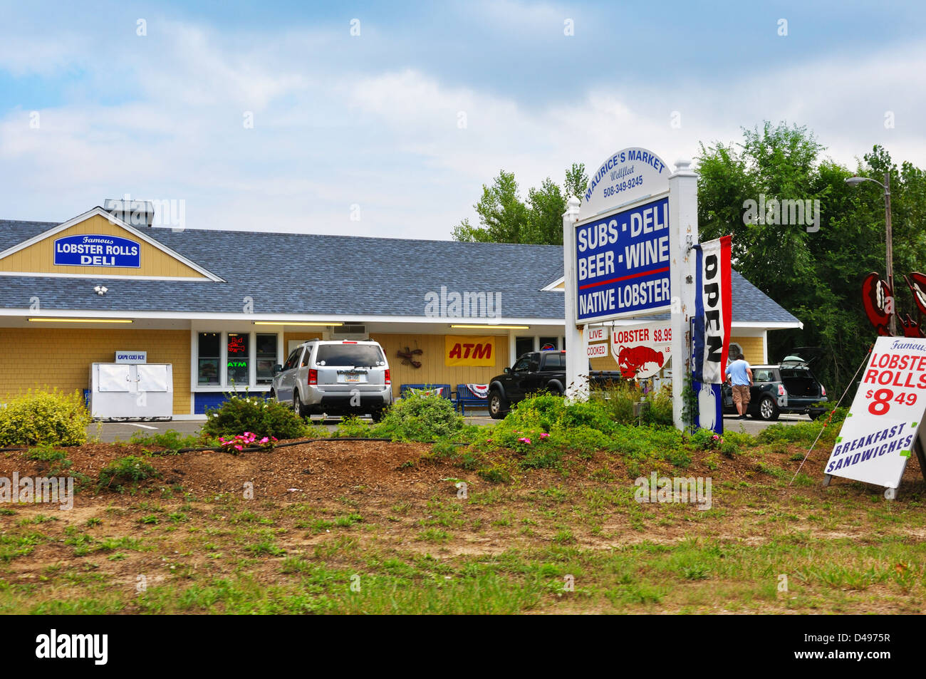 Convenience store selling lobster rolls, Cape Cod, Massachusetts, USA ...