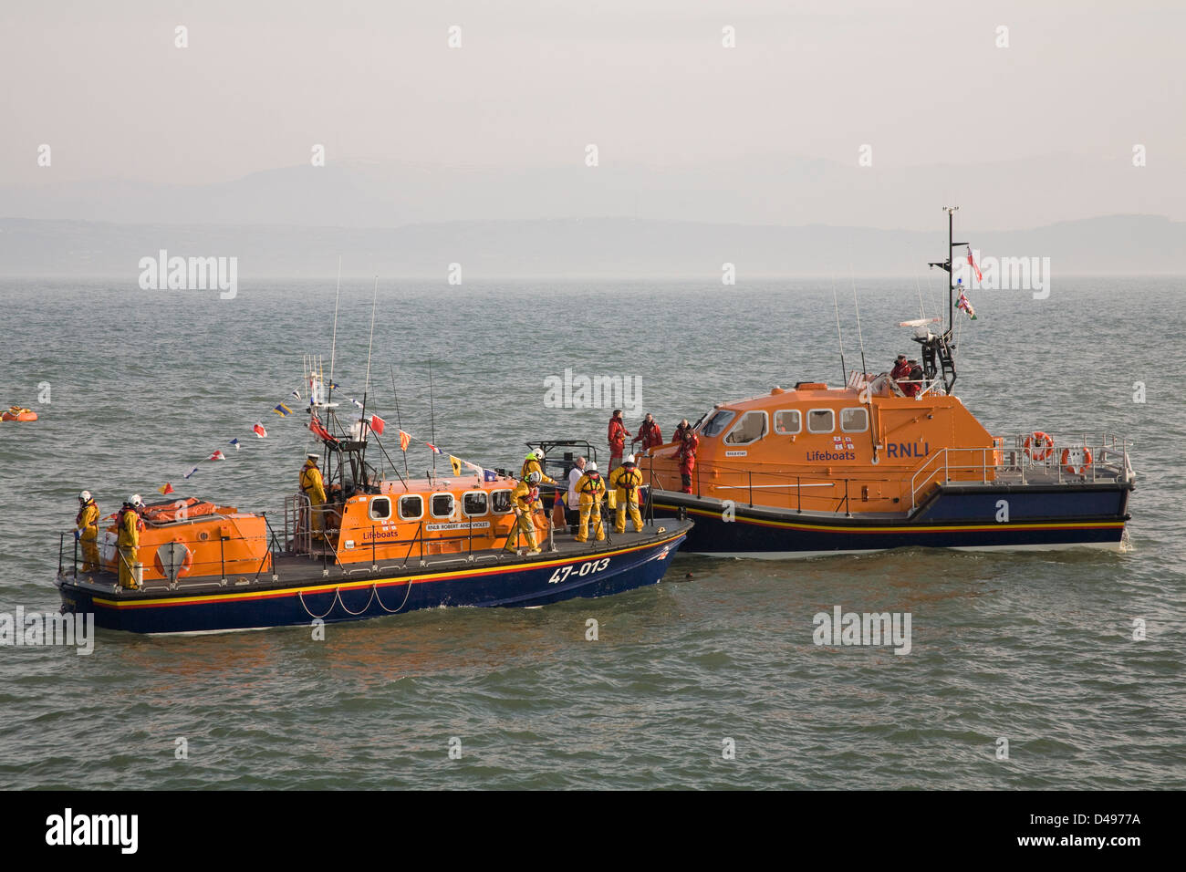 Moelfre Isle of Anglesey North Wales Old RNLI lifeboat RNLB Robert and ...
