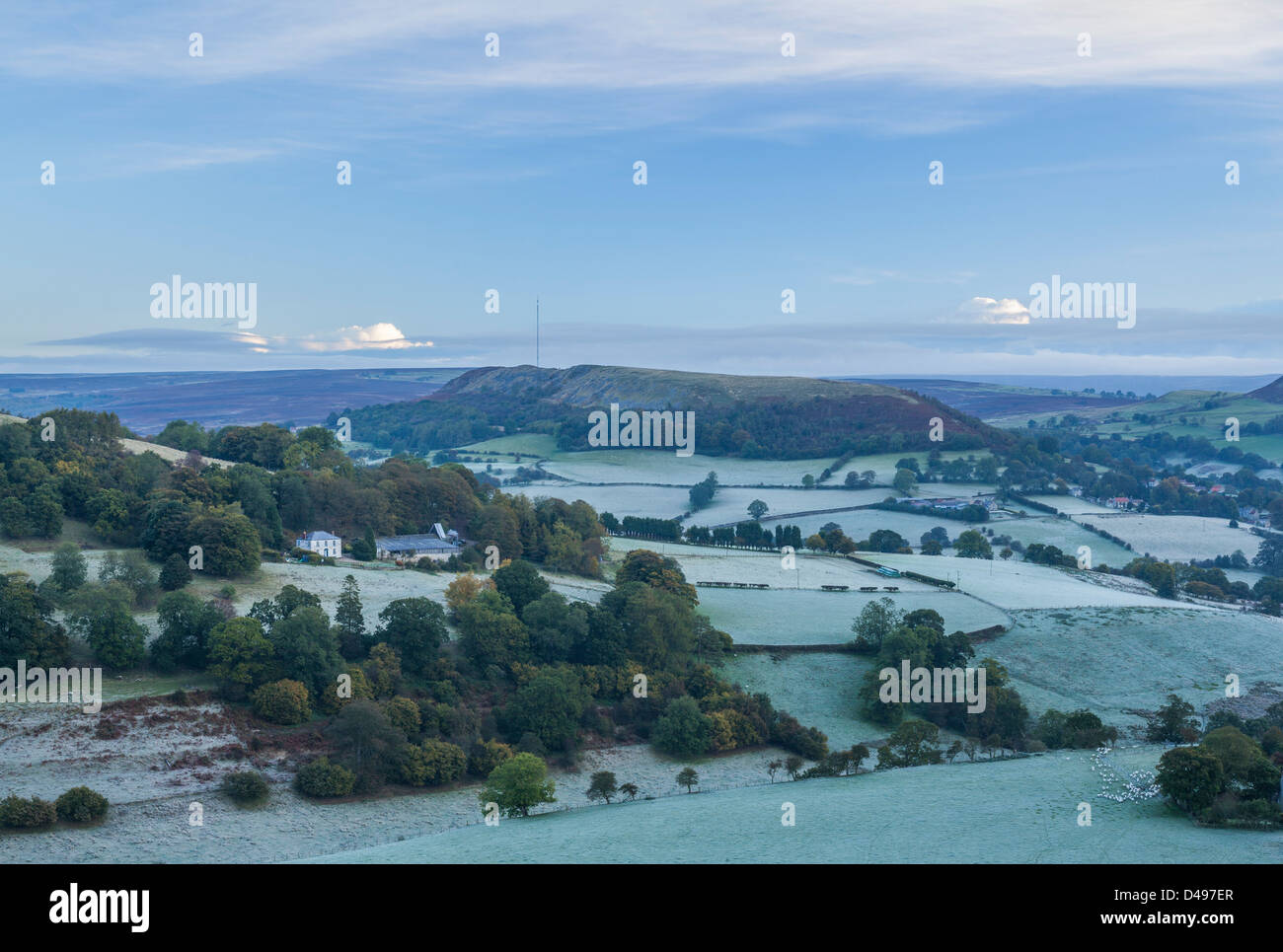 View over Sunnybank towards Hawnby Hill, North Yorkshire Stock Photo ...