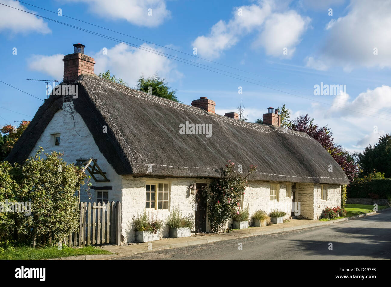 Thatched cottage in Harome, North Yorkshire Stock Photo - Alamy