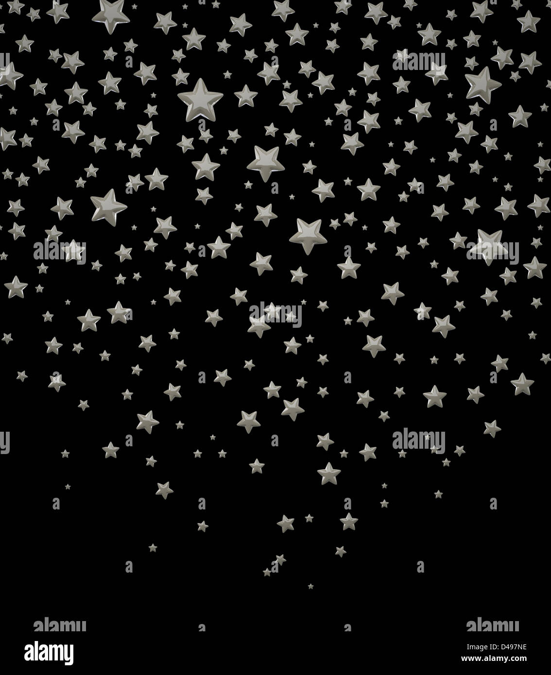The Three-dimensional Stars on a Black background Stock Photo - Alamy