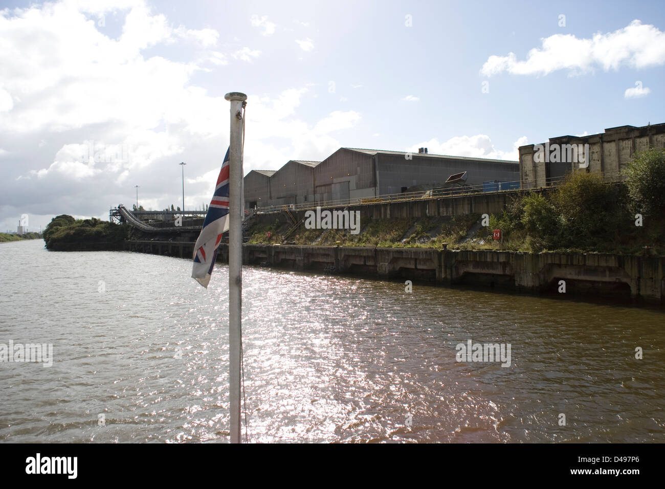 Ellesmere Port and the Manchester Ship Canal from the Mersey Ferry ...