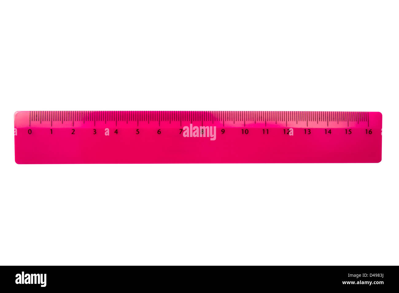 Red ruler isolated on white Stock Photo - Alamy
